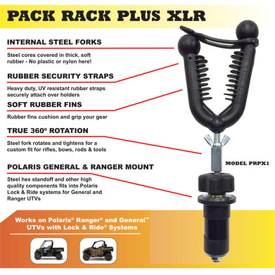 UTV Pack Rack Plus XLR Single - Lock & Ride | TRAX Equipment